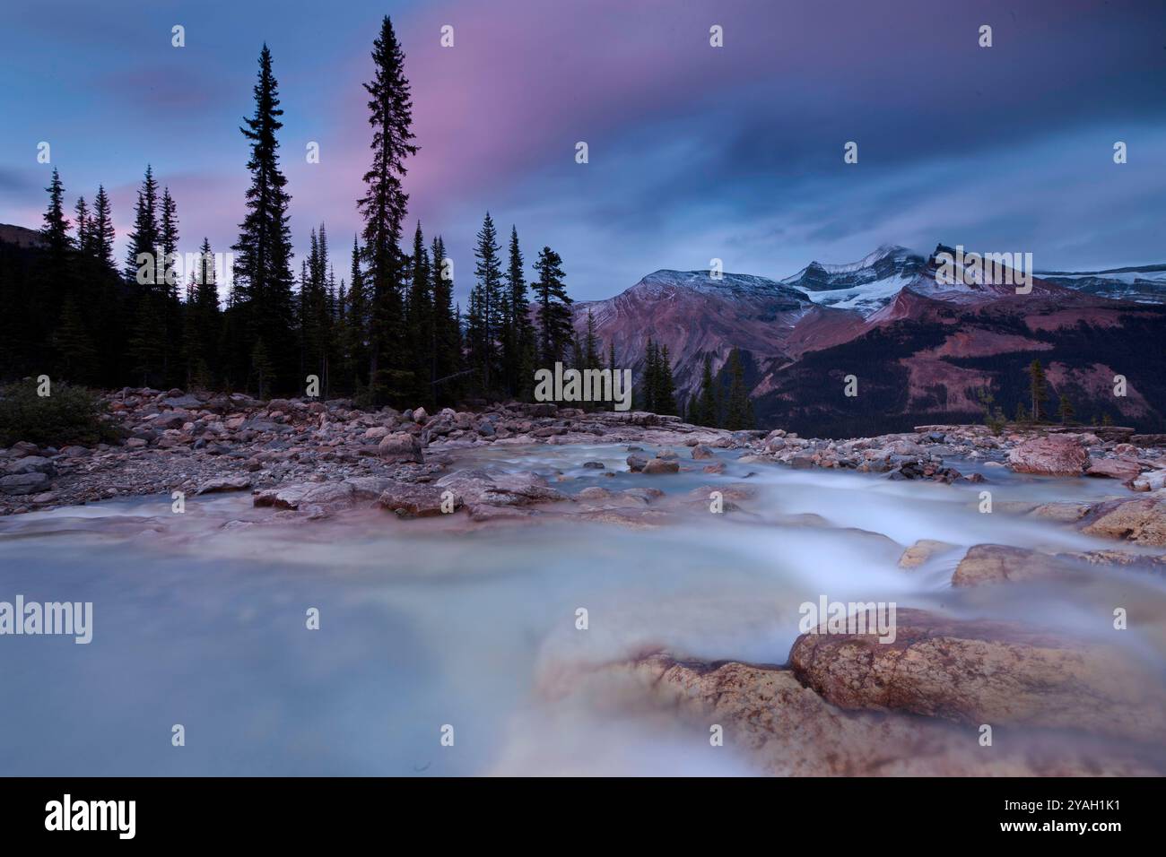 Dusk, Little Yoho Valley, Yoho National Park, Canada Stock Photo - Alamy