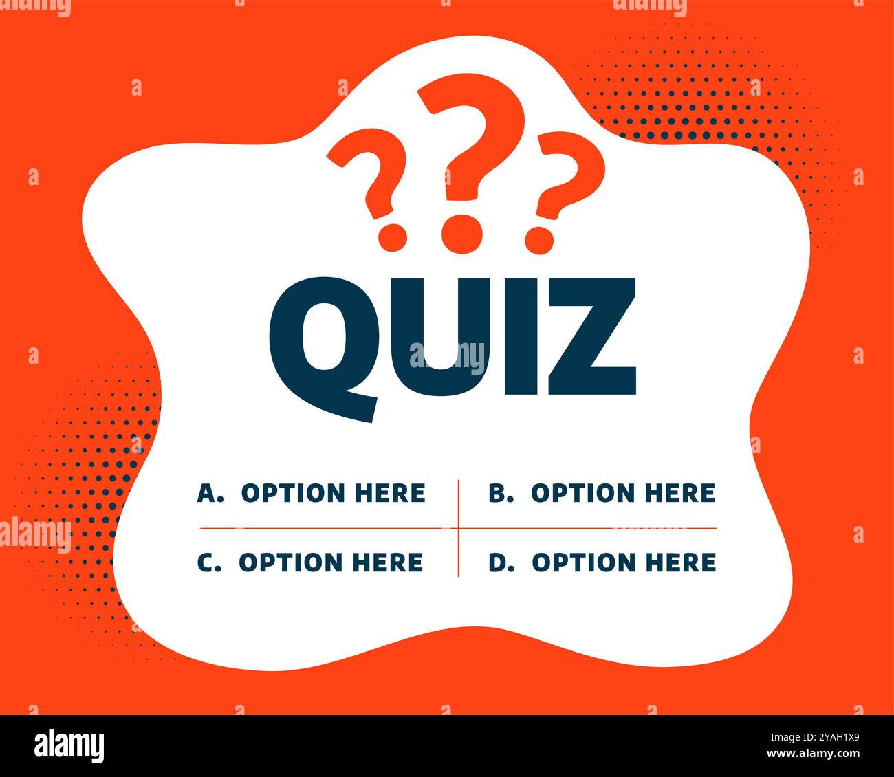 multiple questionnaire choice template for social media post vector ...