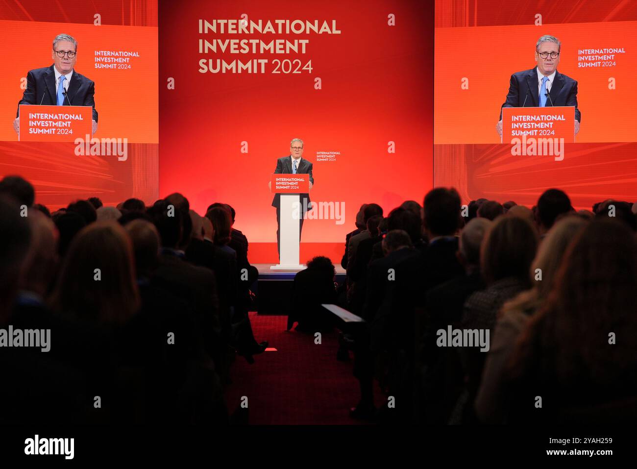 Prime Minister Sir Keir Starmer speaks during the International Investment Summit in London, as ...