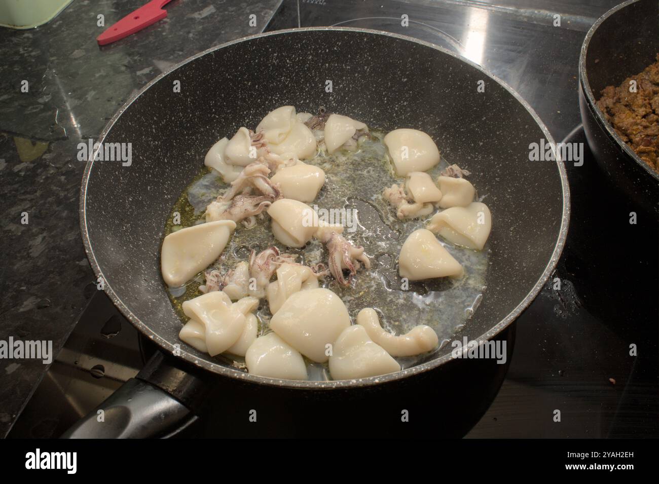 Raw Squid Cooking Stock Photo - Alamy