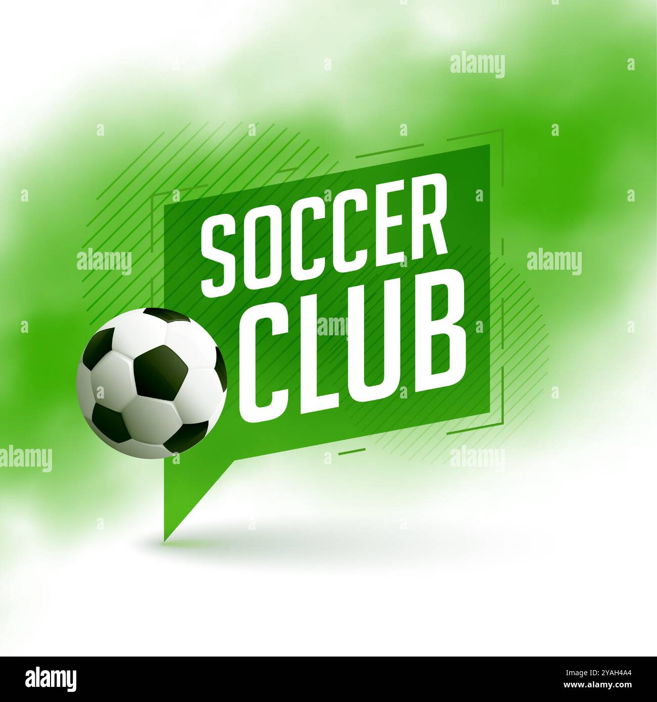 soccer club league background with realistic football vector Stock ...