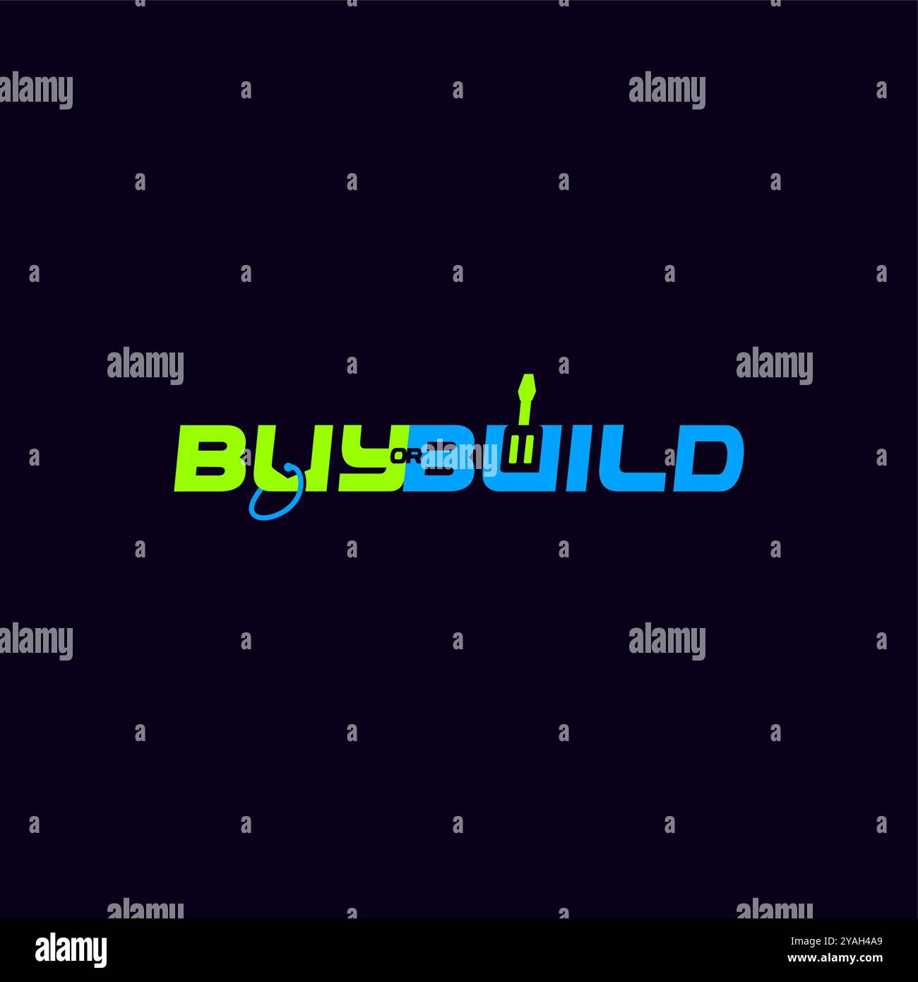 Creative Buy Or Build Logo Design. Simple Buy Or Build Word Mark Logo ...