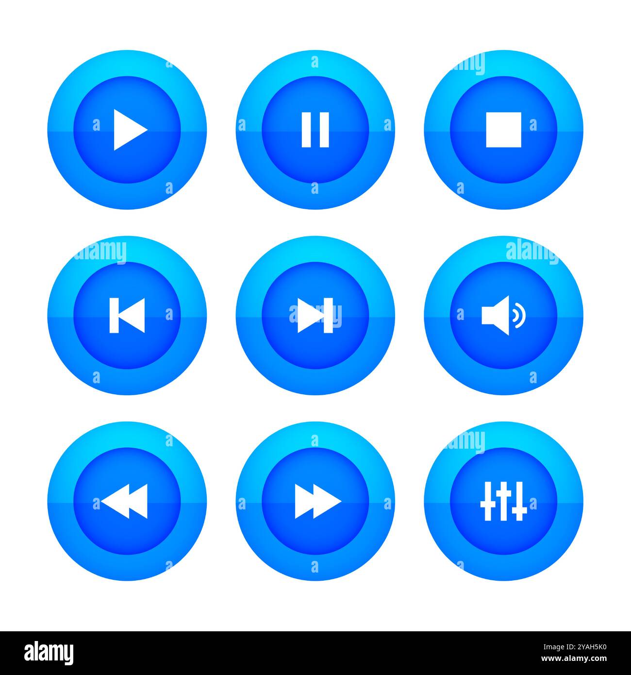 set of music player button icon design vector Stock Vector Image & Art ...