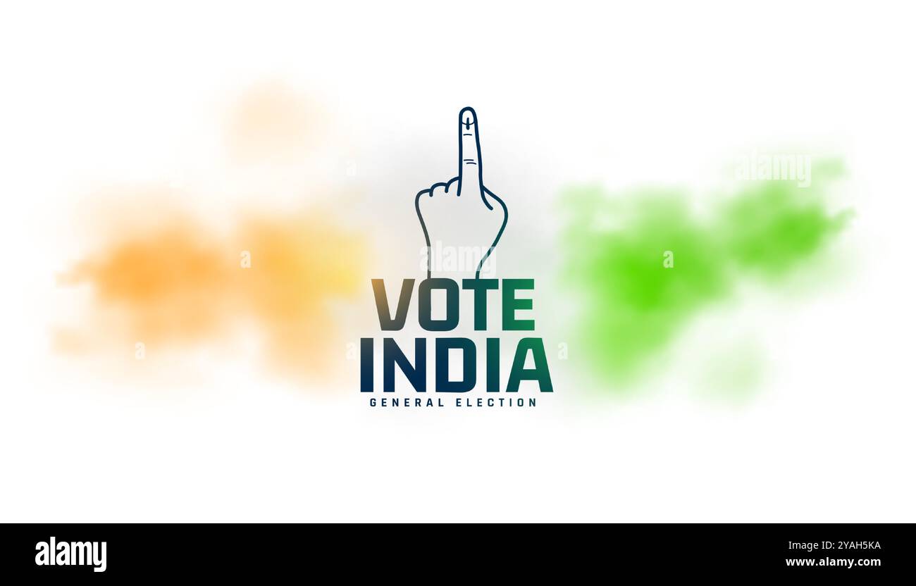 vote for indian loksabha general election banner design vector Stock ...
