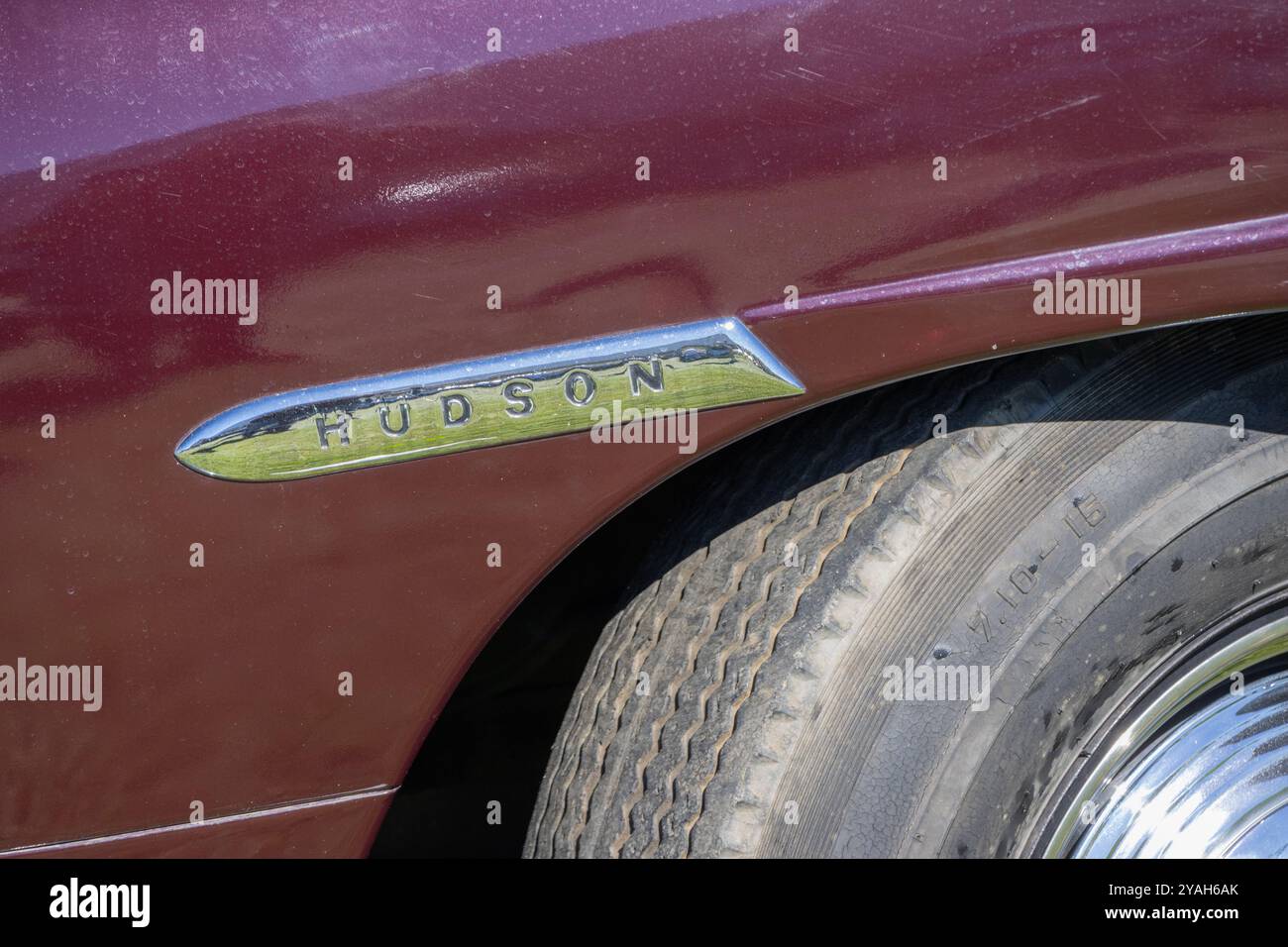 Chrome hudson hornet emblem on a vintage car showing beautiful ...