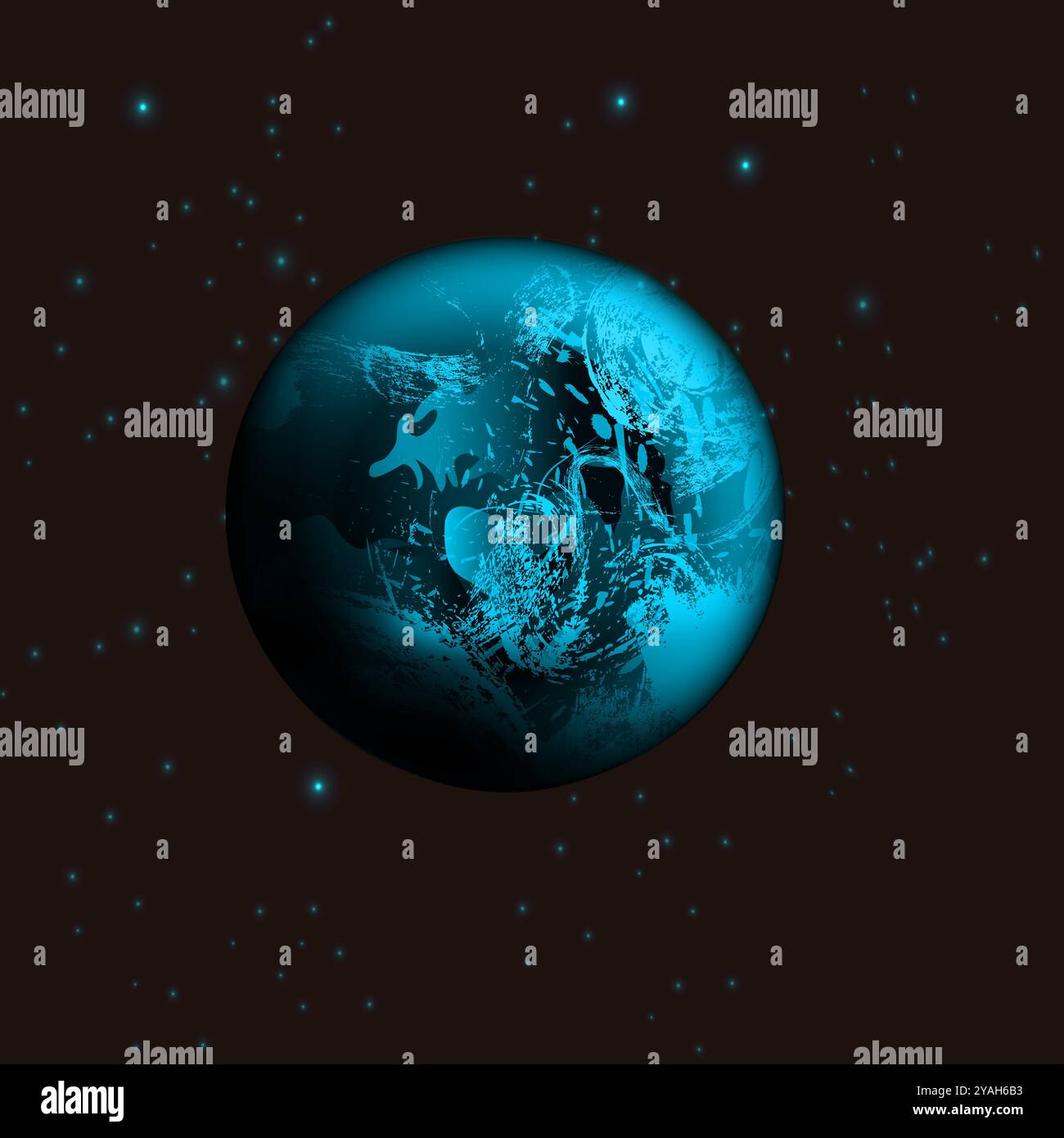 .Universe filled with blue planet Stock Vector Image & Art - Alamy