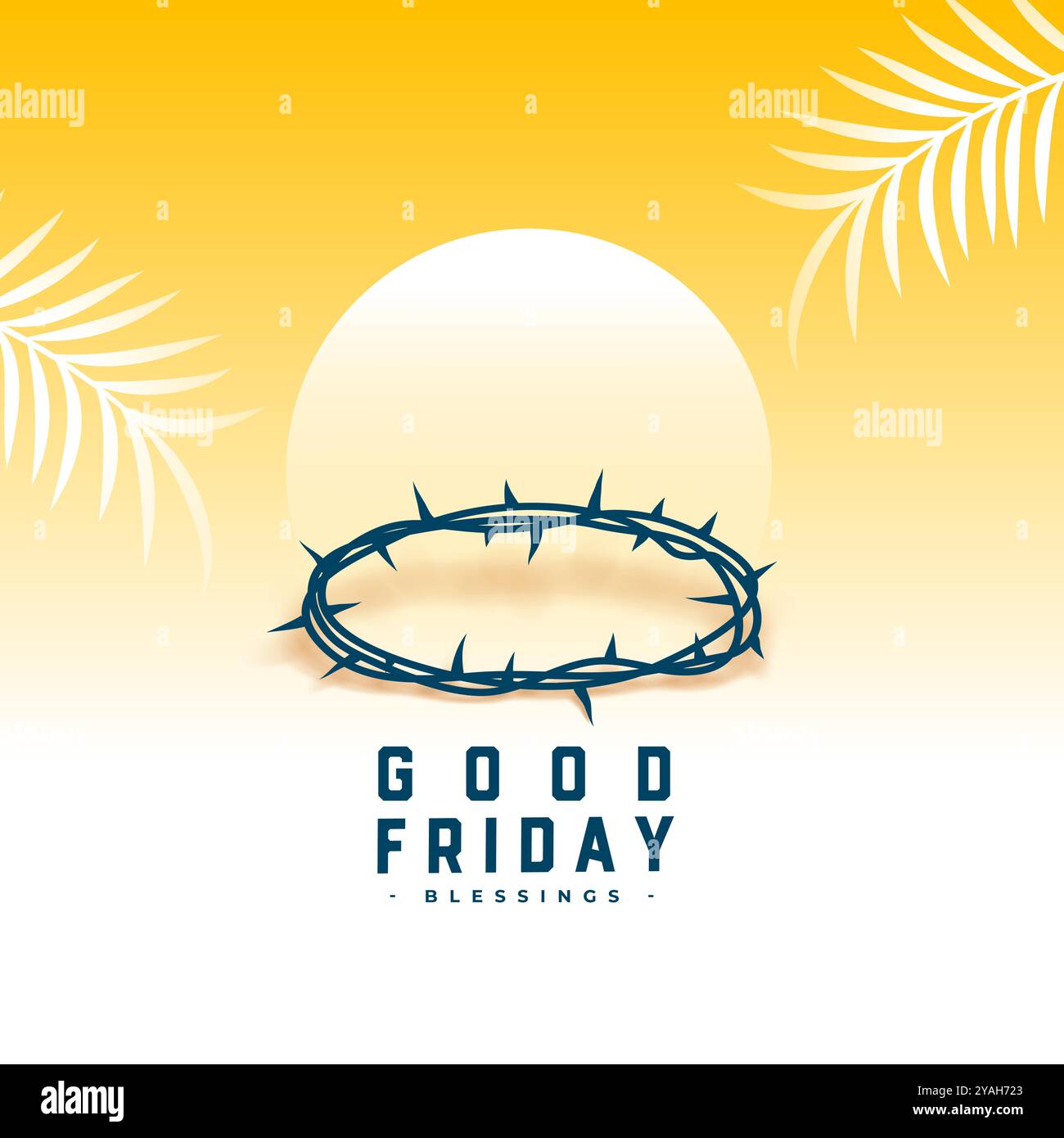 good friday blessing background with crown design vector Stock Vector ...