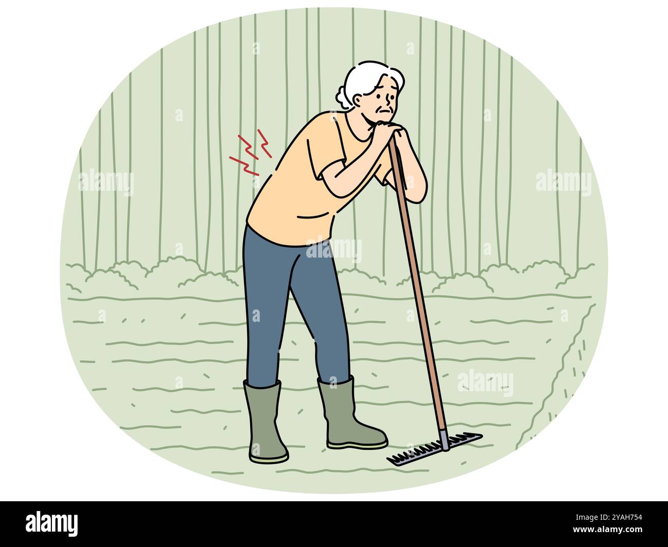 Female elderly back Stock Vector Images - Alamy