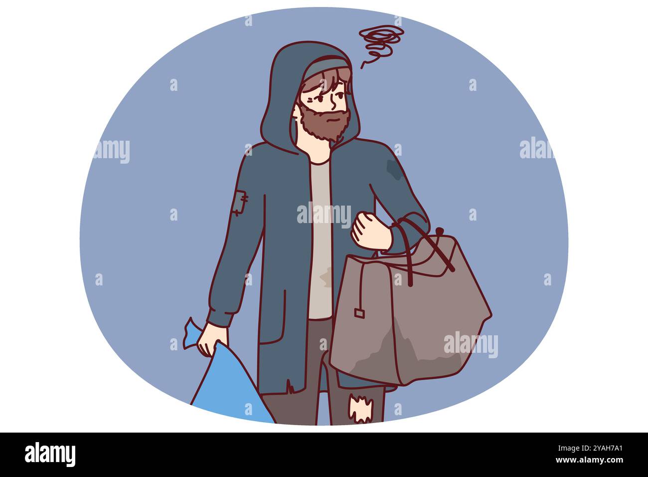 Homeless people in the streets Cut Out Stock Images & Pictures - Alamy