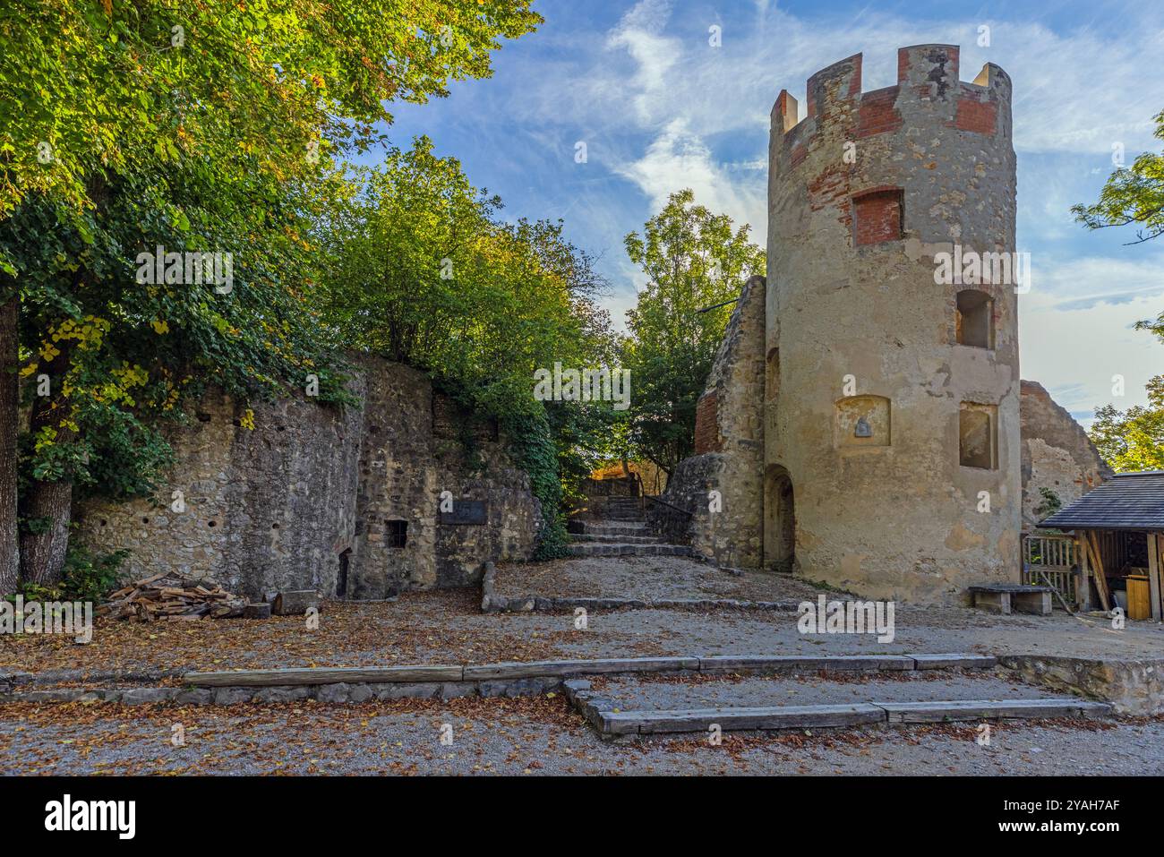 Picture of the Hornstein castle ruins in Germany during the day in ...