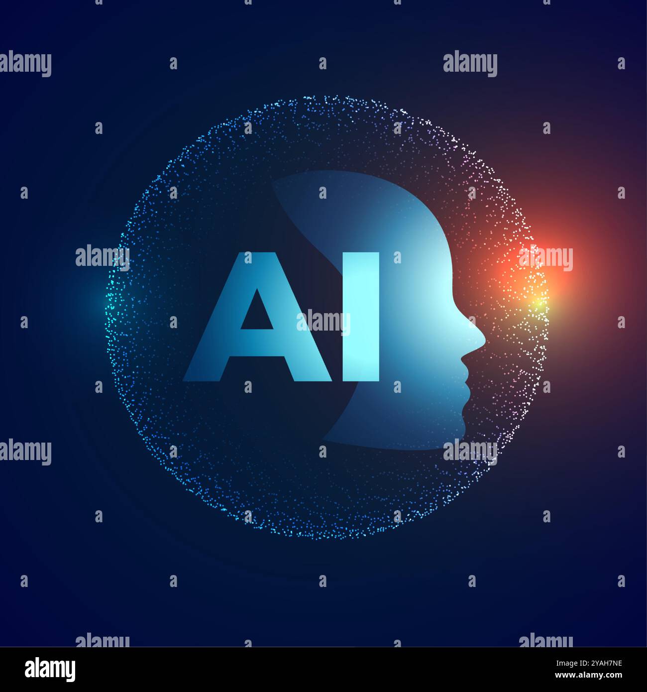sci fi artificial intelligence tech concept background design vector ...