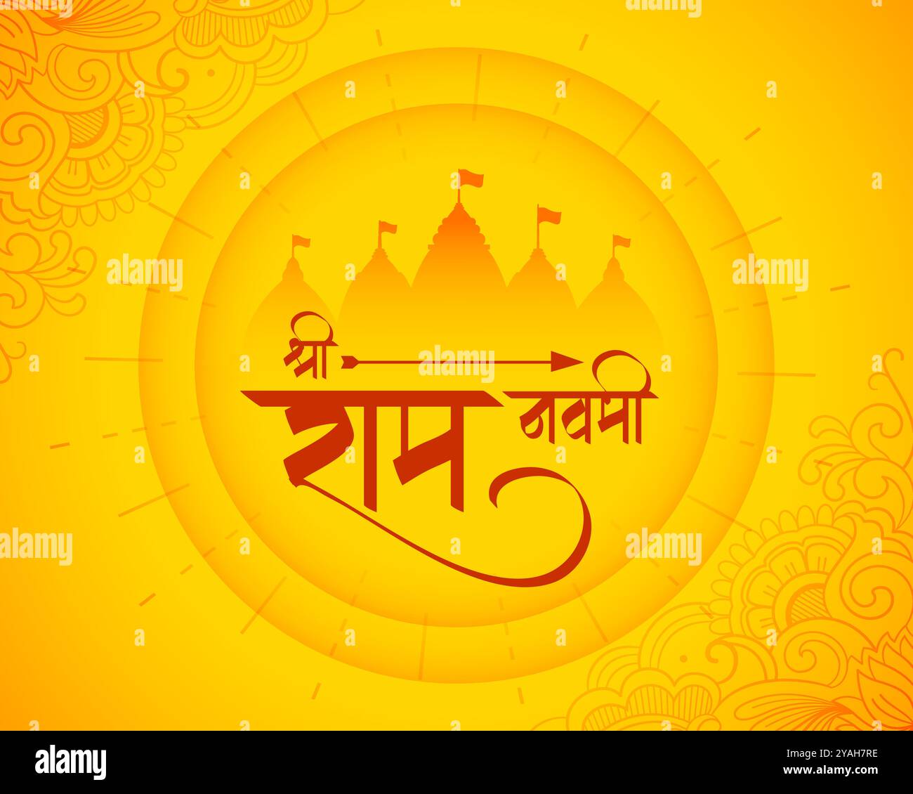 traditional shri ram navami blessing background design vector Stock ...
