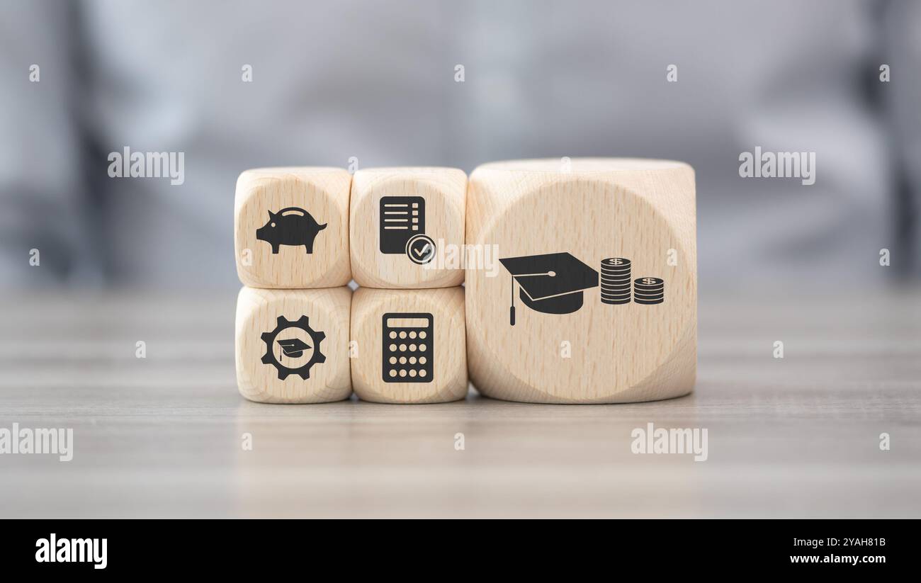 Wooden blocks with symbol of fafsa concept Stock Photo - Alamy