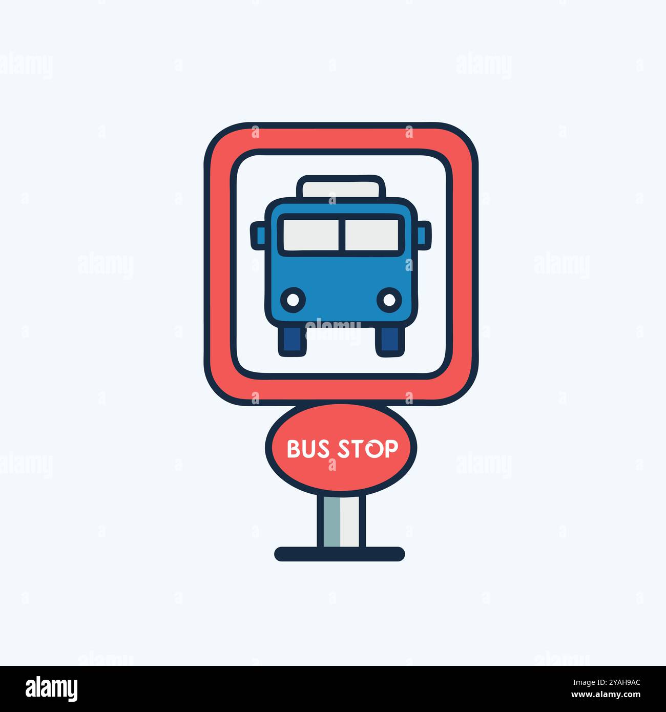 bus stop icon vector art image Stock Vector Image & Art - Alamy