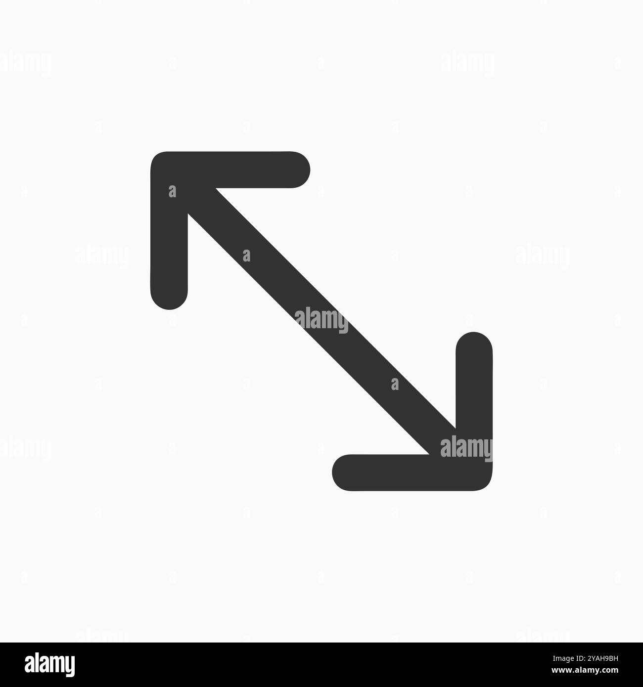 Diagonal Arrow Icon for Expand and Resize Designs Stock Vector Image & Art - Alamy