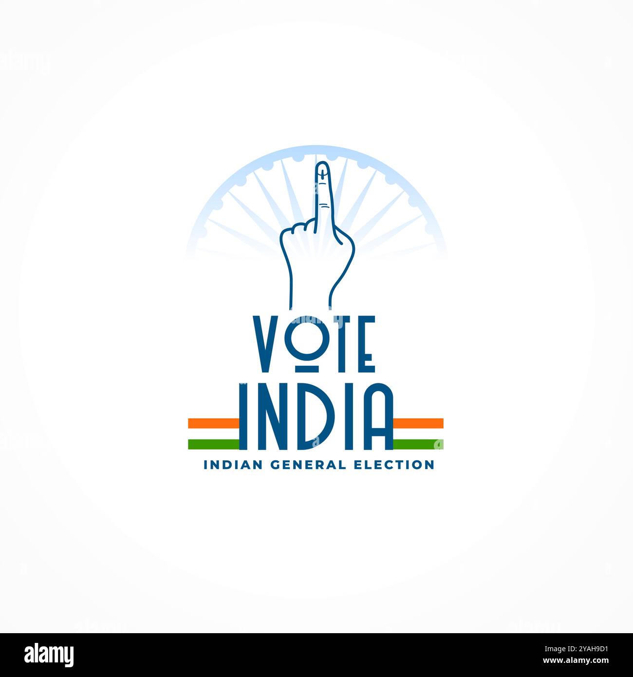 indian general vote background with ashoka chakra vector Stock Vector ...