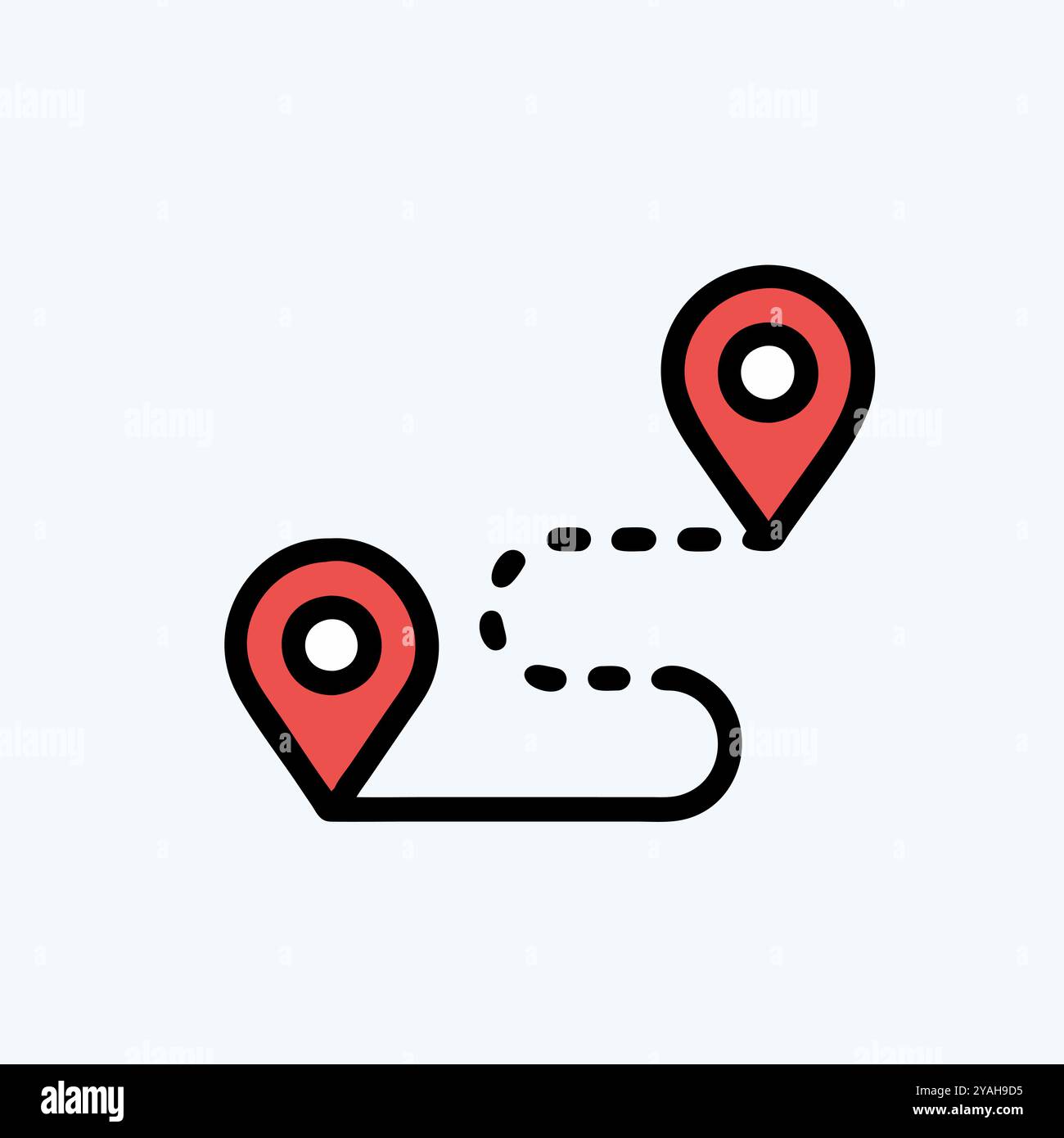 Direction and distance Stock Vector Images - Alamy