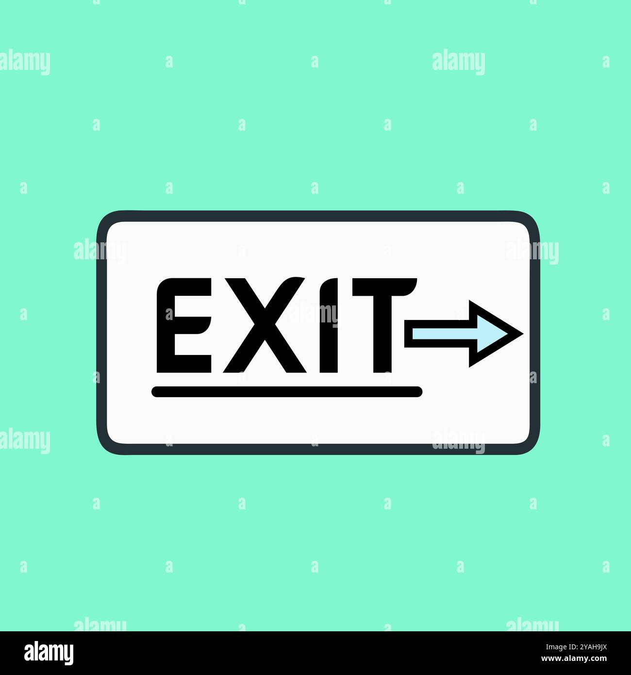 Exit sign vector art image.Exit icon vector art Stock Vector Image ...