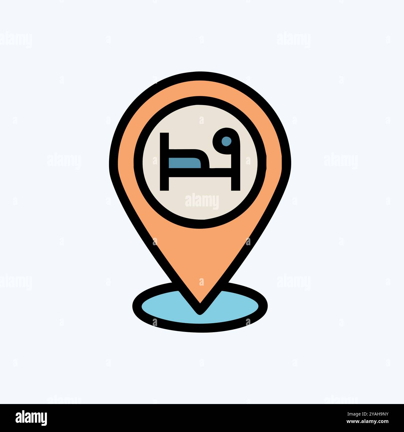 Hotel location icon vector image Stock Vector Image & Art - Alamy