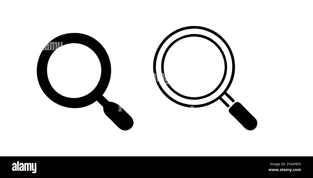Magnifying glass illustration detail Black and White Stock Photos ...