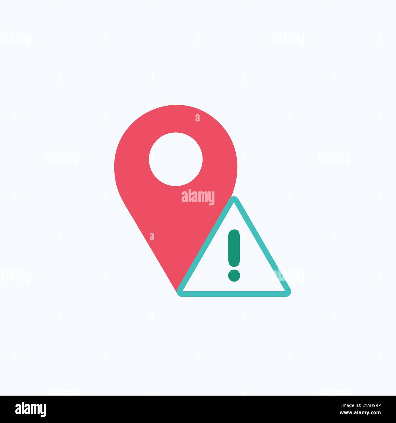 Triangle location icon Stock Vector Images - Alamy