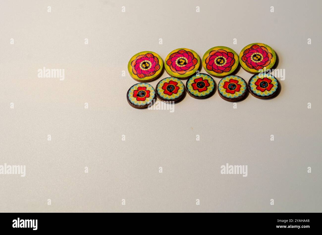 Two rows of buttons hi-res stock photography and images - Alamy