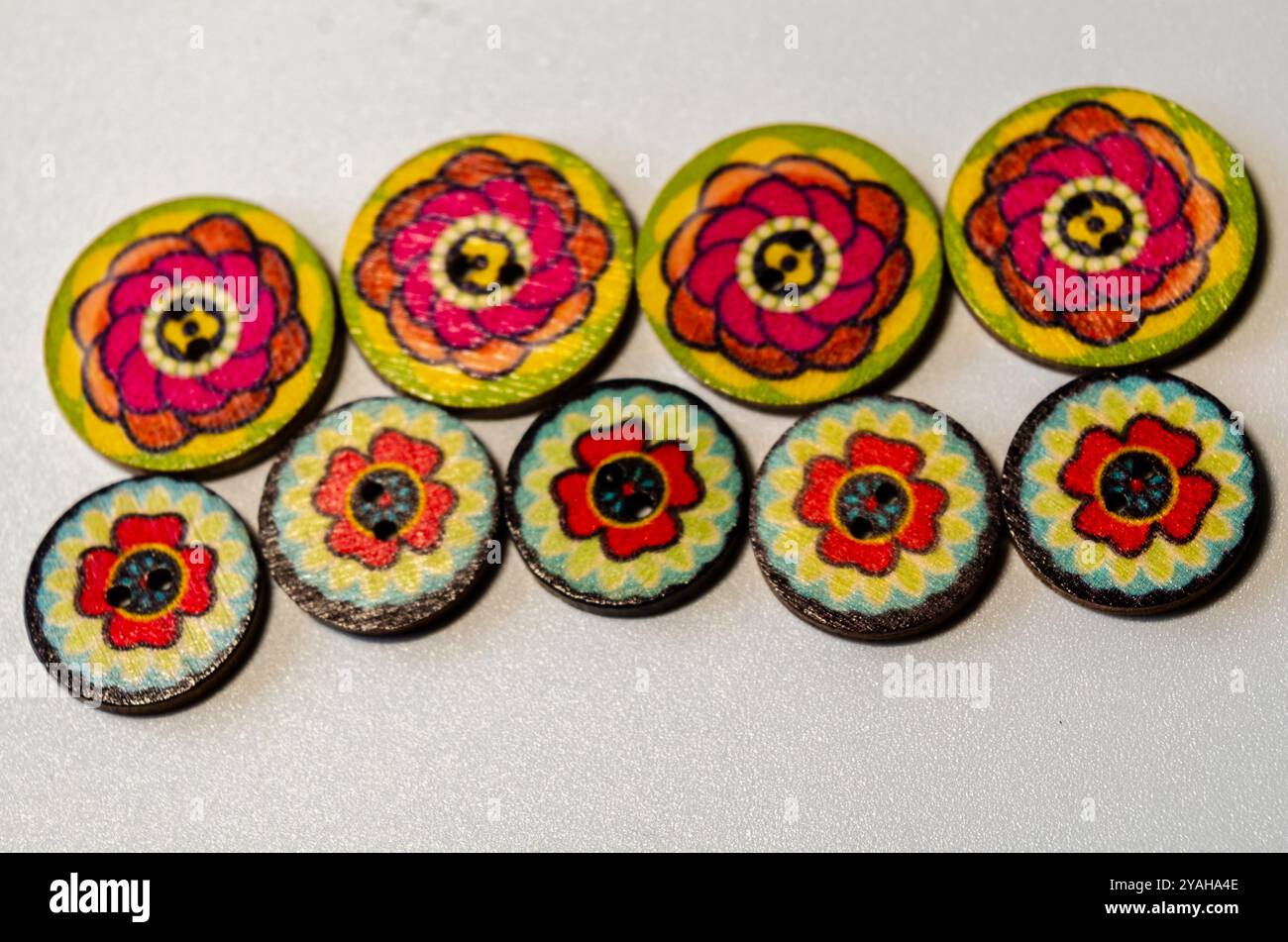 Two rows of buttons hi-res stock photography and images - Alamy