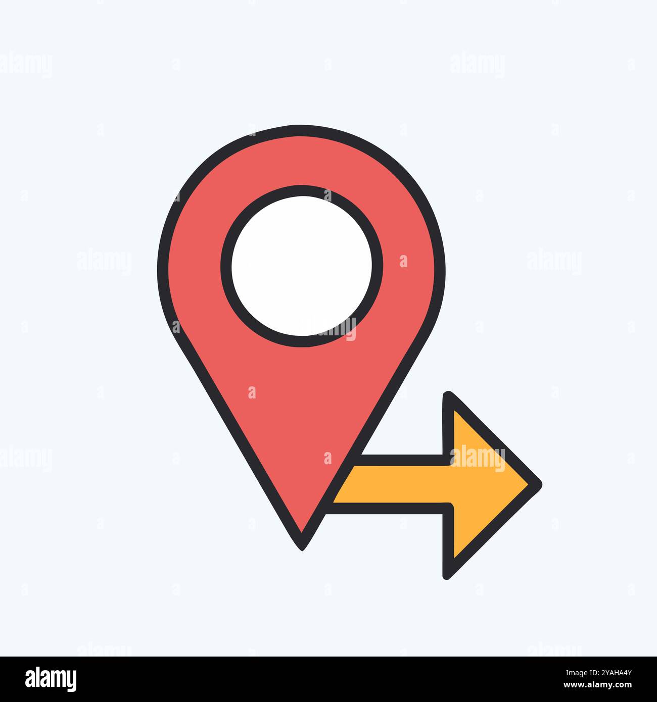Navigation Icon With Directional Arrow Vector Art Image Stock Vector Image And Art Alamy