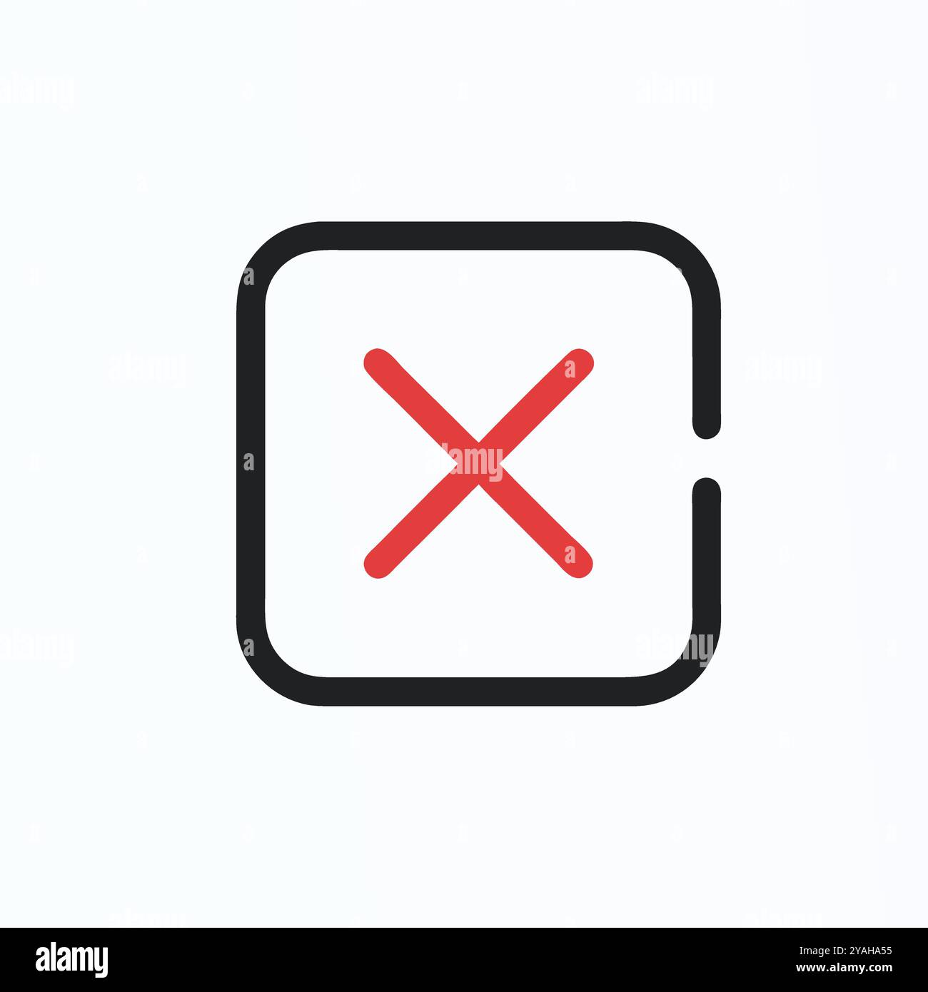 Red Cross icon Inside a Black Square Border Stock Vector Image & Art ...