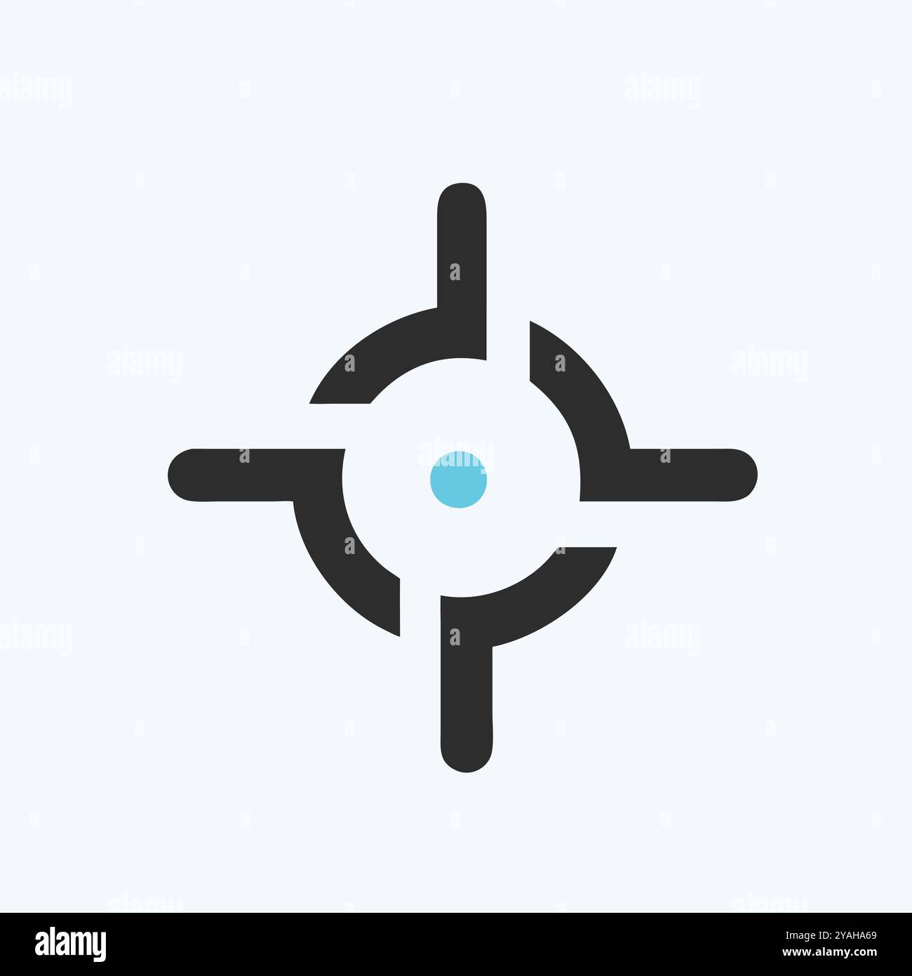 Target icon vector art image.Waypoint icon Stock Vector Image & Art - Alamy