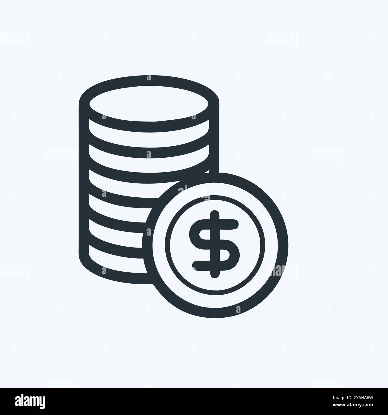 Icon earning coin Stock Vector Images - Alamy