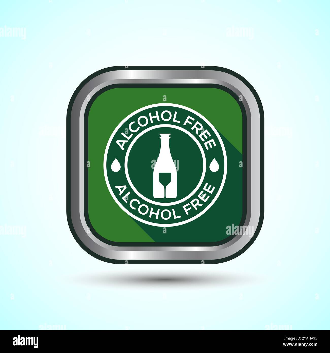 Alcohol Free Icon Design Illustration, No Alcohol Sign, Button Design ...