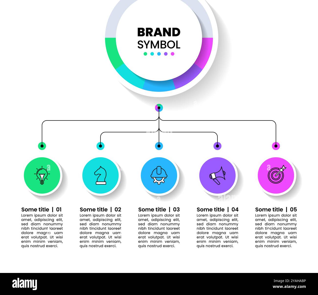 5 segment circle infographic hi-res stock photography and images - Alamy