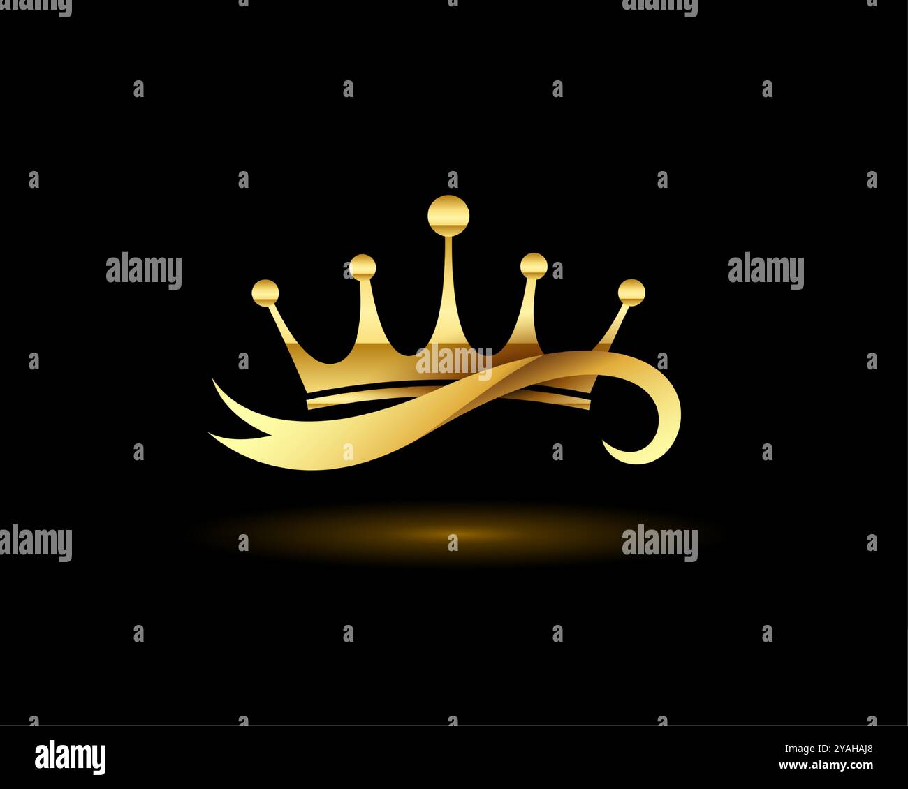 eye catching golden crown background for kingdom success vector Stock ...
