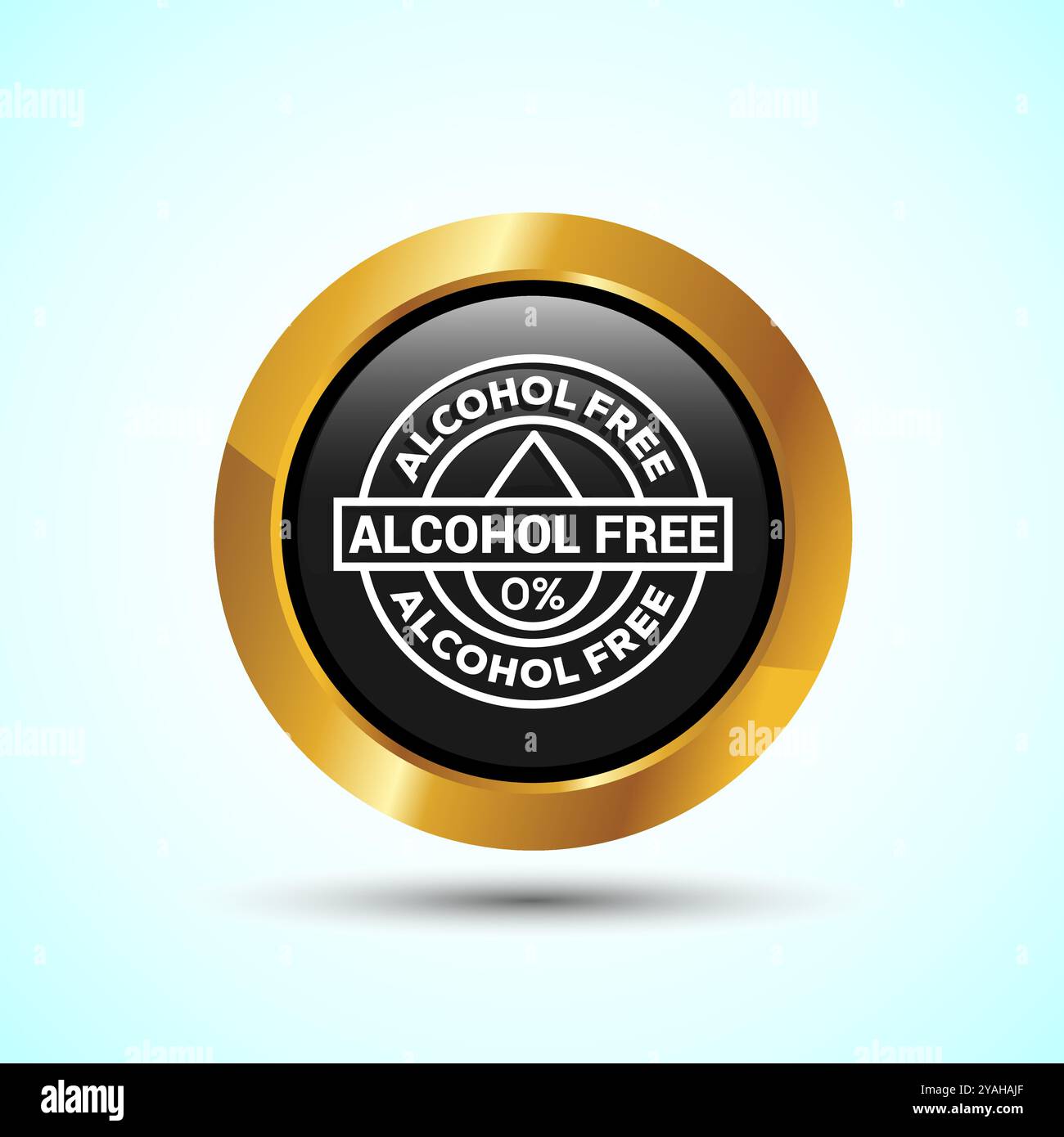 Alcohol Free Icon Design Illustration, No Alcohol Sign, Button Design ...