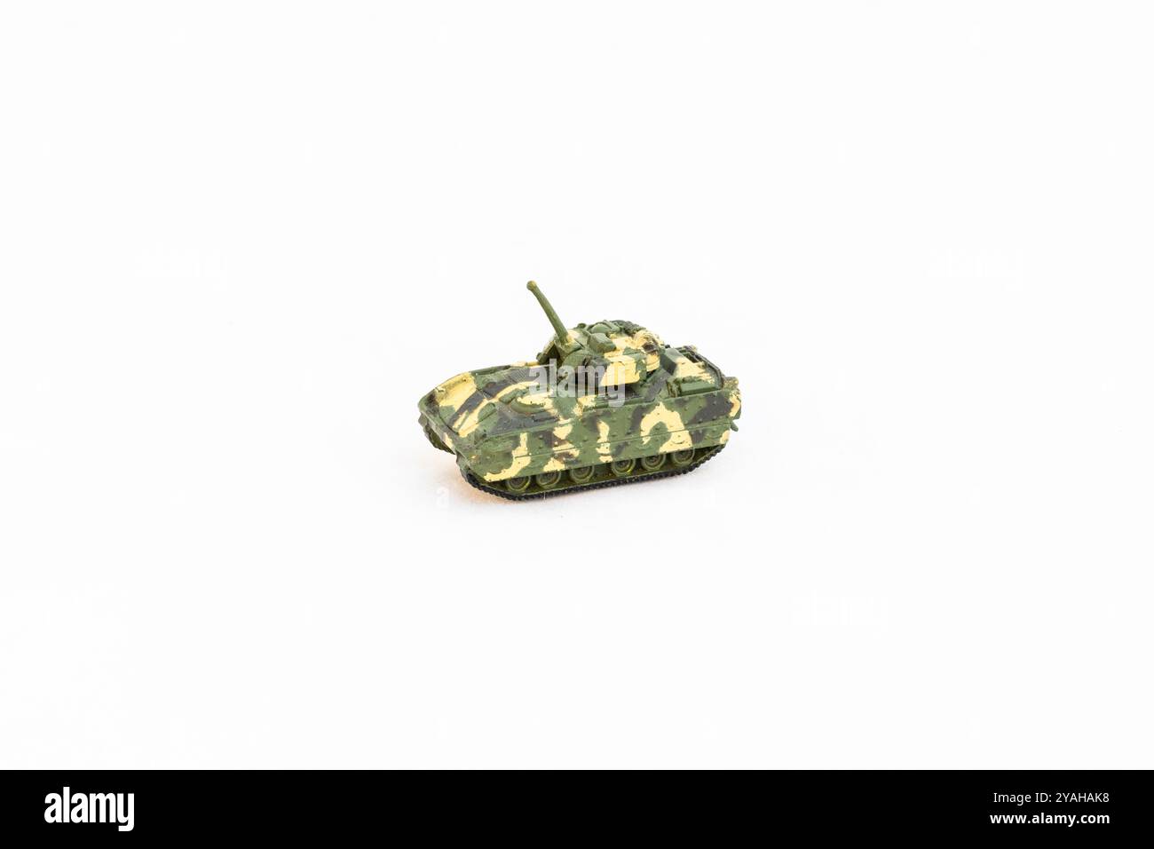 Small Tank model toy isolated on white background Stock Photo - Alamy