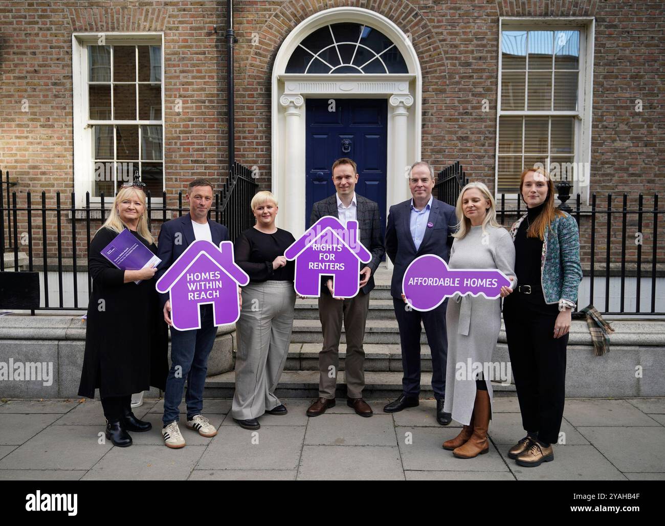 Cian O'Callaghan (centre), Dublin Bay North TD and party spokesperson ...
