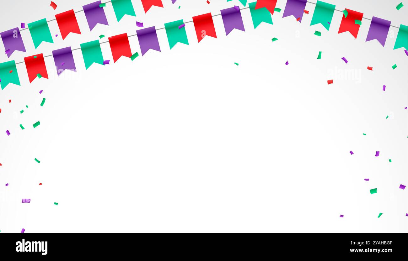 decorative party bunting background for fiesta themed party vector ...
