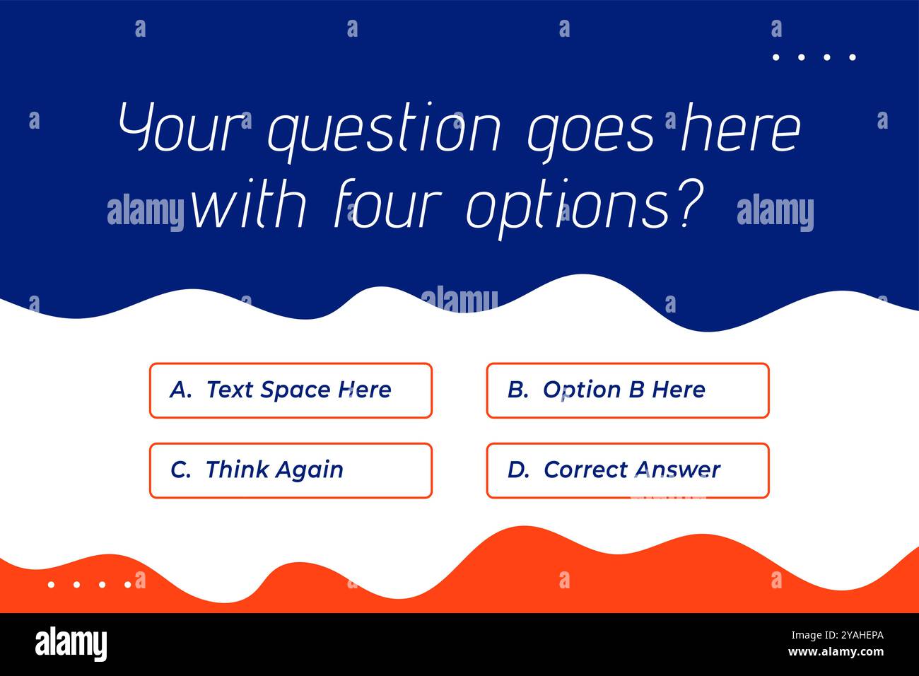 multiple option quiz game banner for your next event or contest vector ...