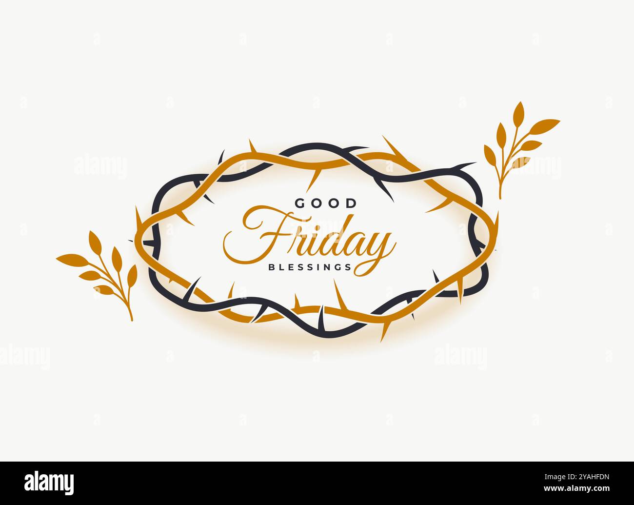 holy week good friday event background with crown design vector Stock ...