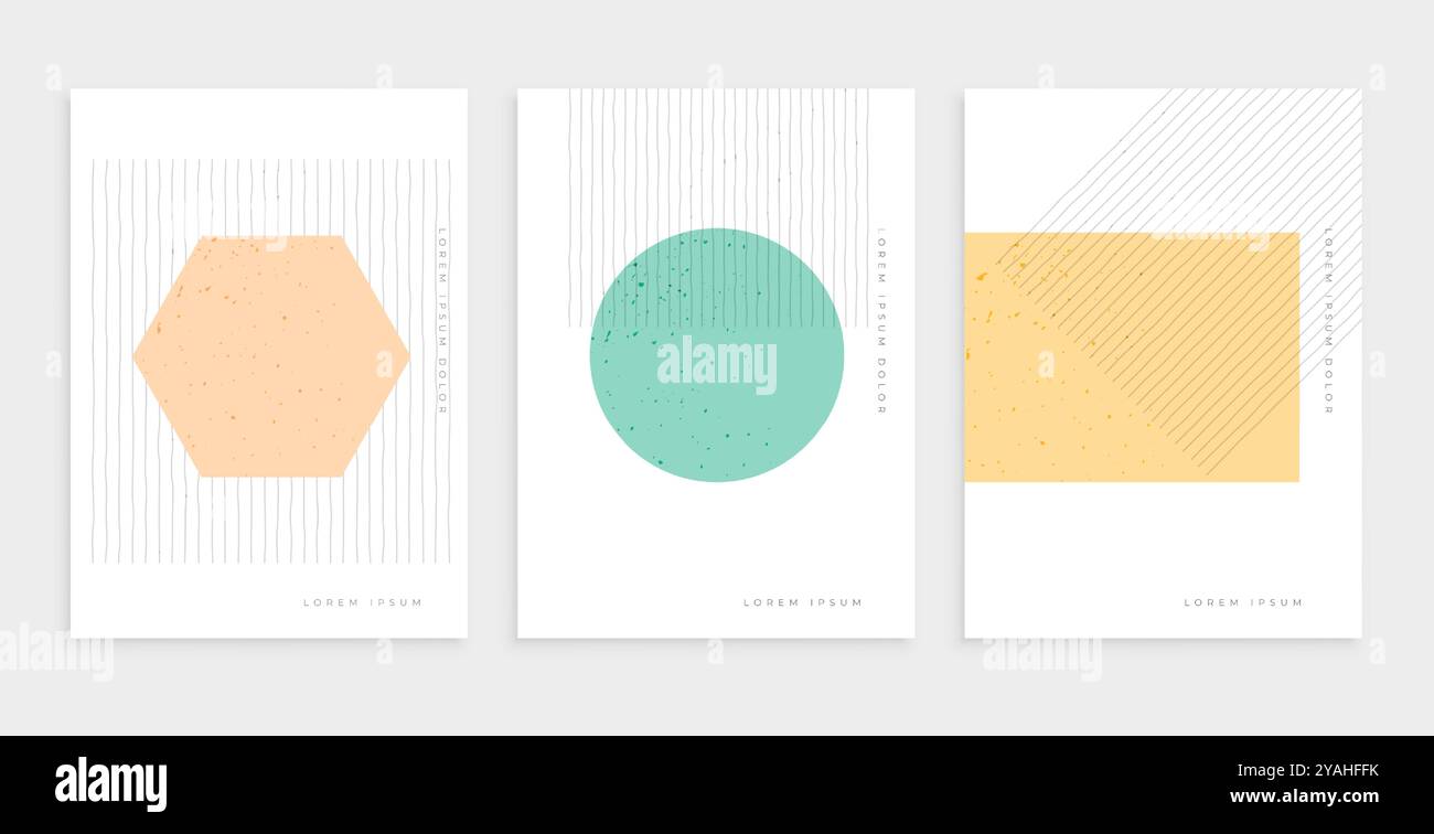 collection of geometric shape poster for backdrop decor vector Stock ...