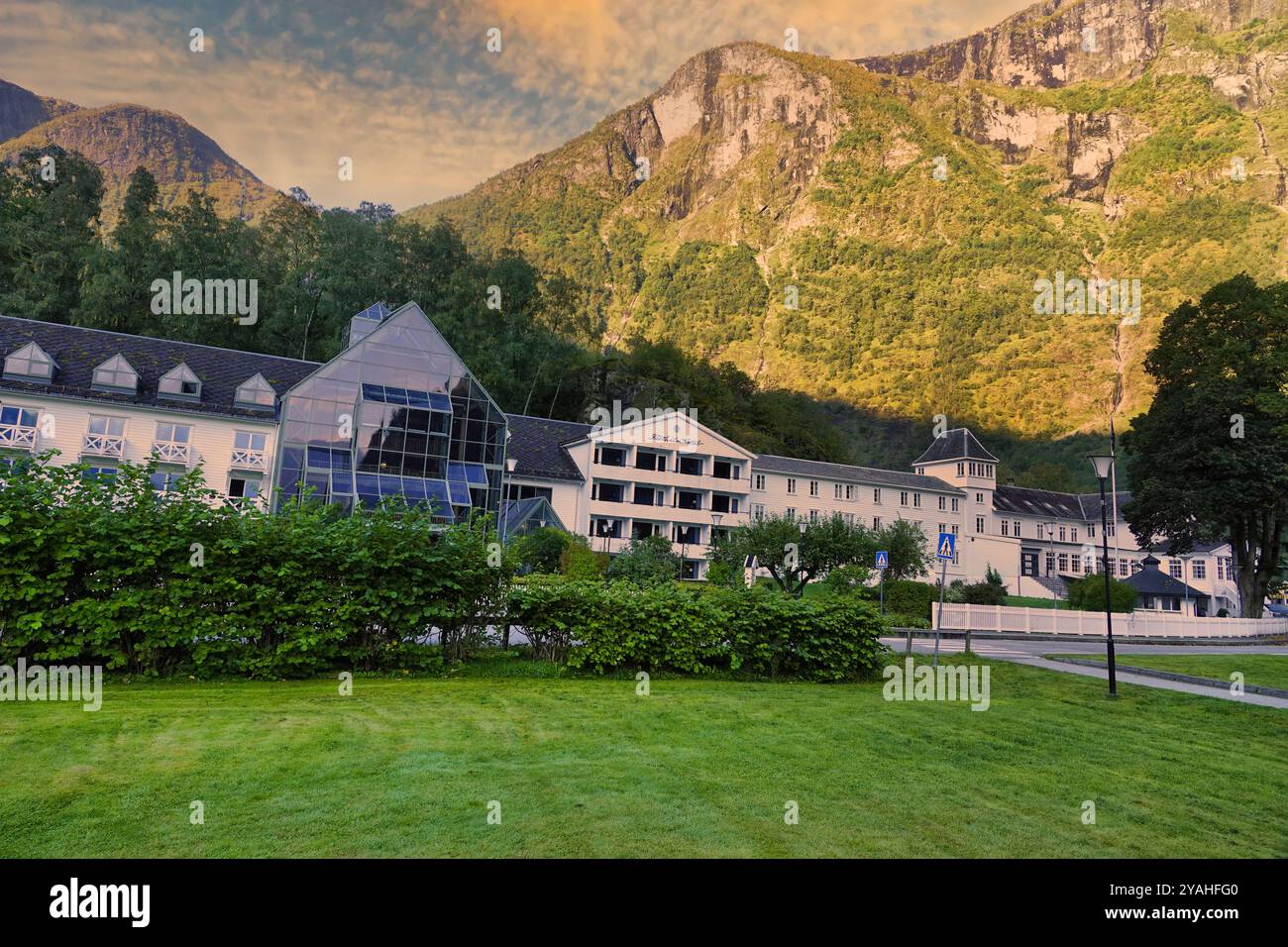 7th September, 2024 Flam, Norway The iconic landmark Fretheim Hotel ...