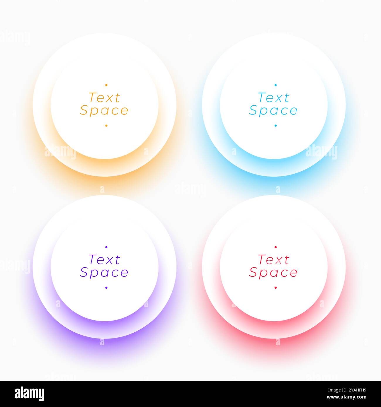collection of modern circular shape frame with text space vector Stock ...