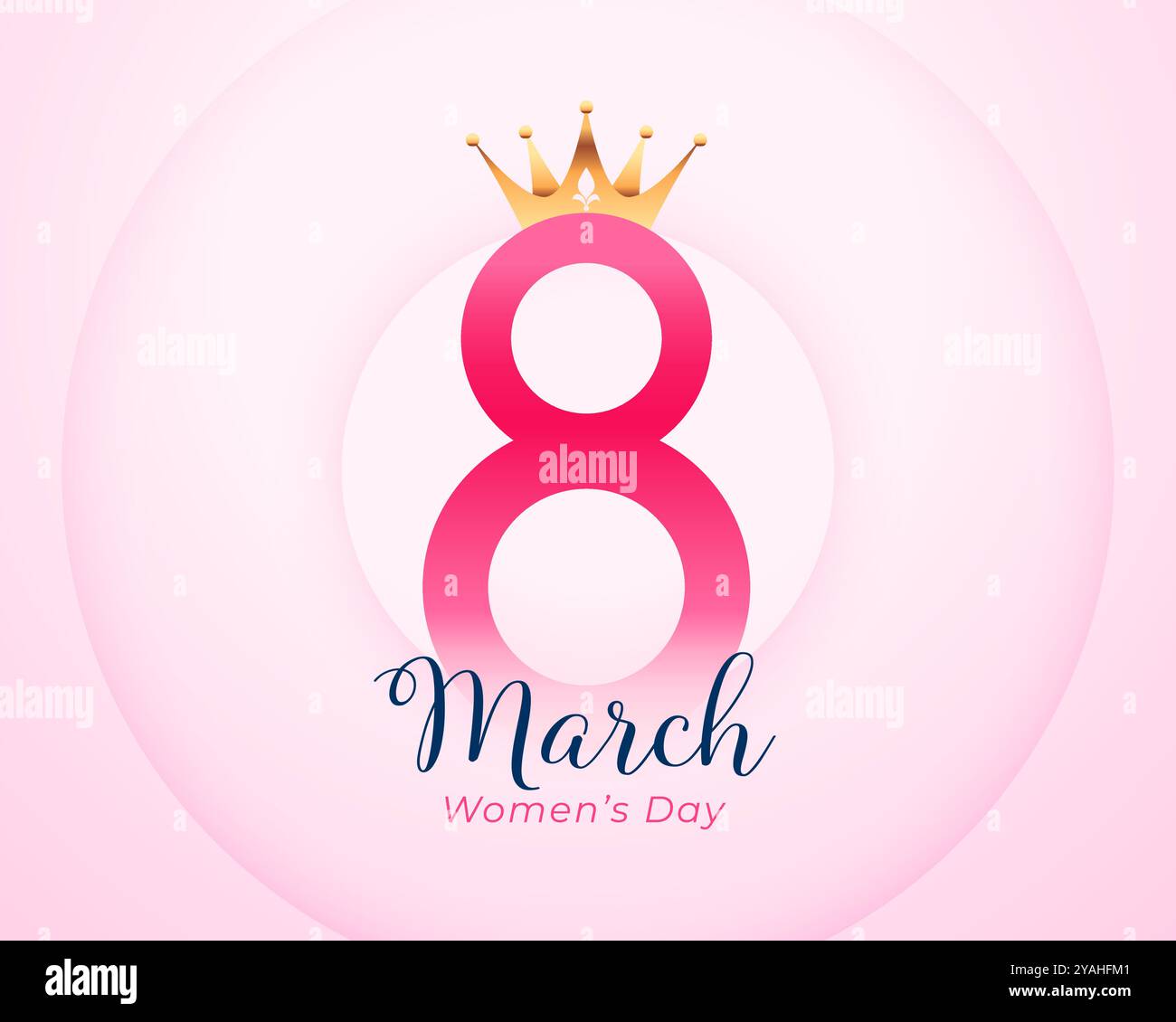 8th march happy women's day event background with crown design vector Stock Vector Image & Art ...