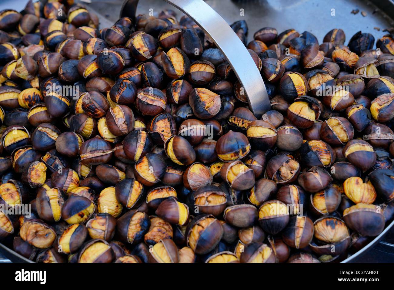 Chestnuts roasted in pan hi-res stock photography and images - Alamy