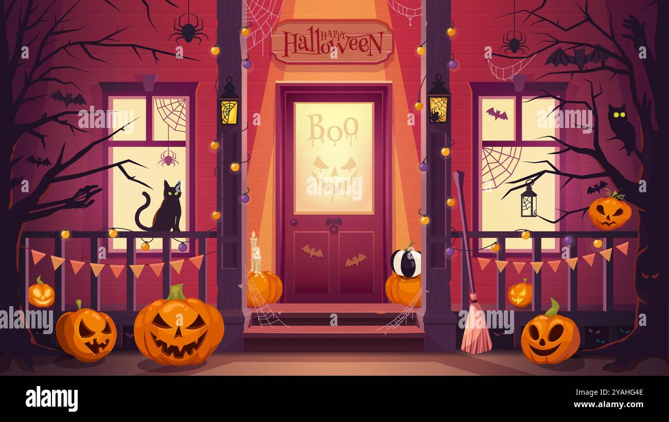 Helloween pumpkin candle lamp halloween Stock Vector Images - Alamy