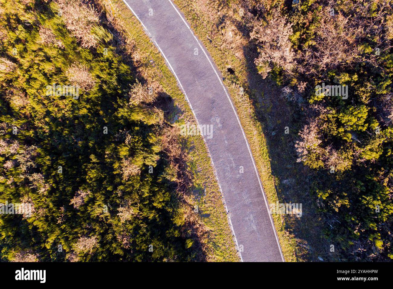 Aerial view curvy mountain road hi-res stock photography and images - Alamy