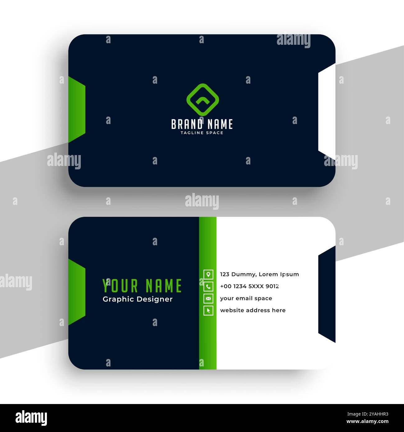 modern style corporate visiting card layout individual contact vector ...