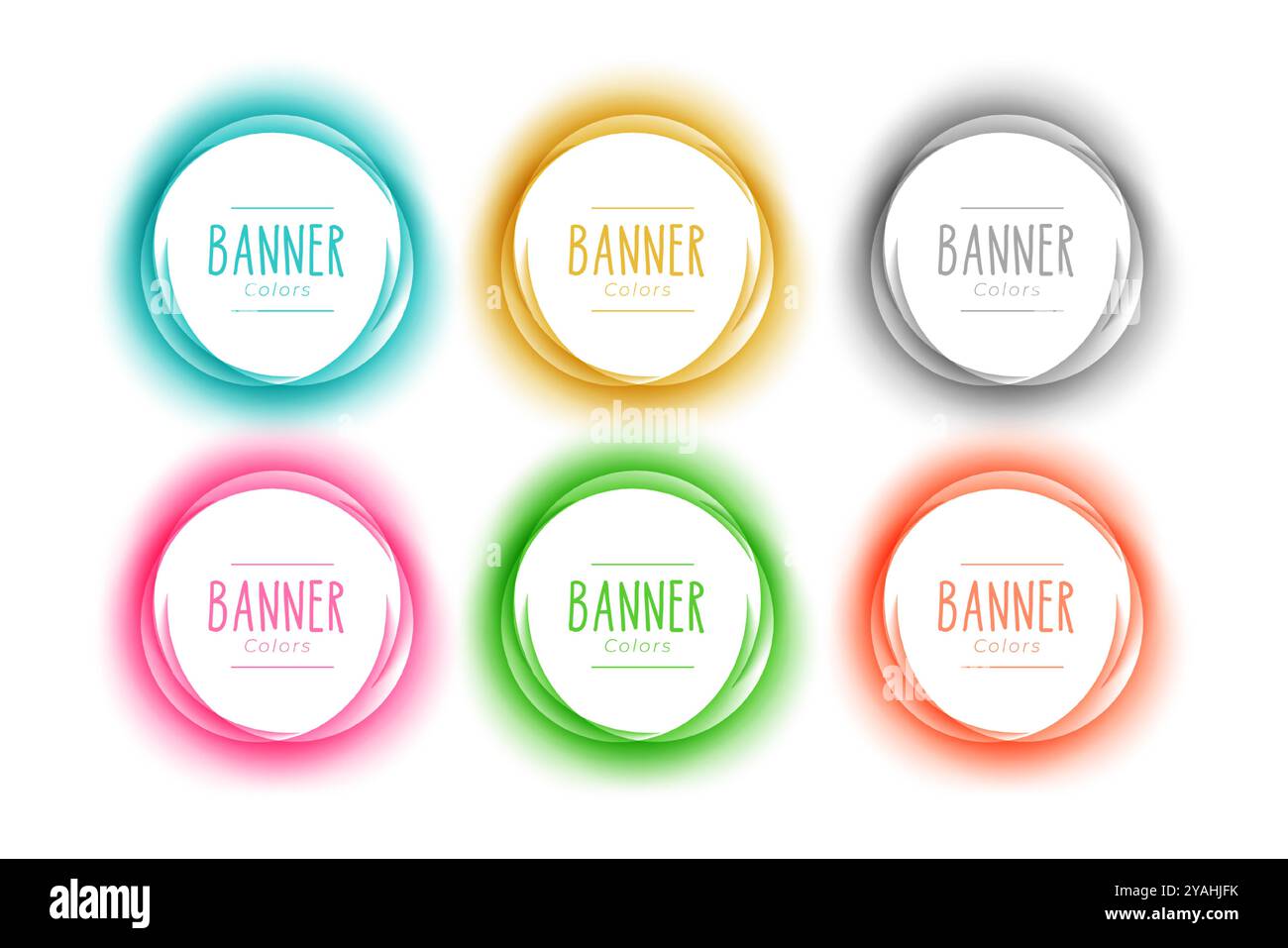 collection of blank web circular shape design vector Stock Vector Image ...