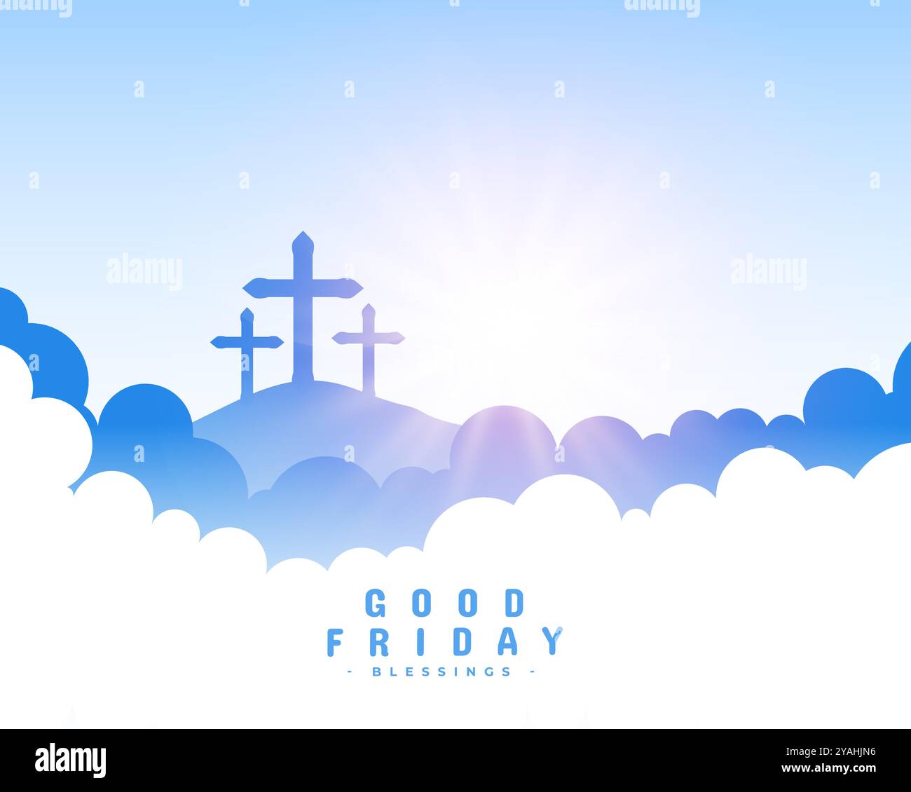 good friday holiday background with papercut clouds vector Stock Vector ...